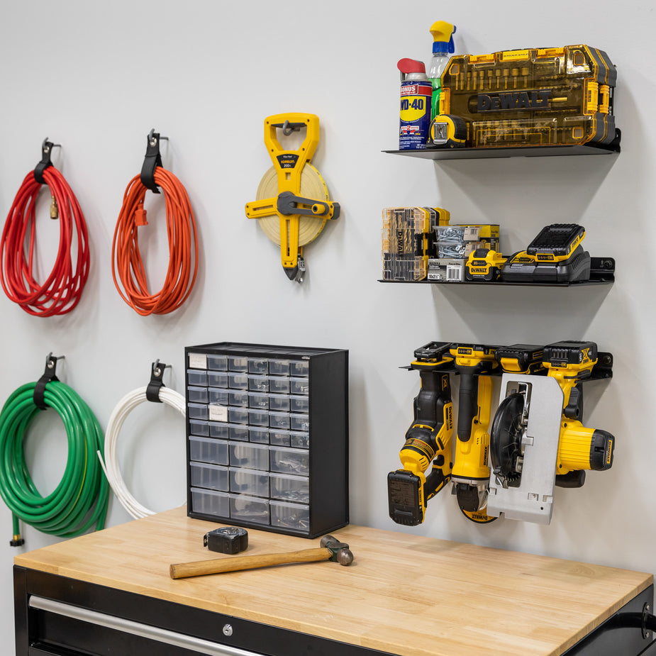 Power Tool Organizer Double Shelf | Garage Wall Storage – StoreYourBoard
