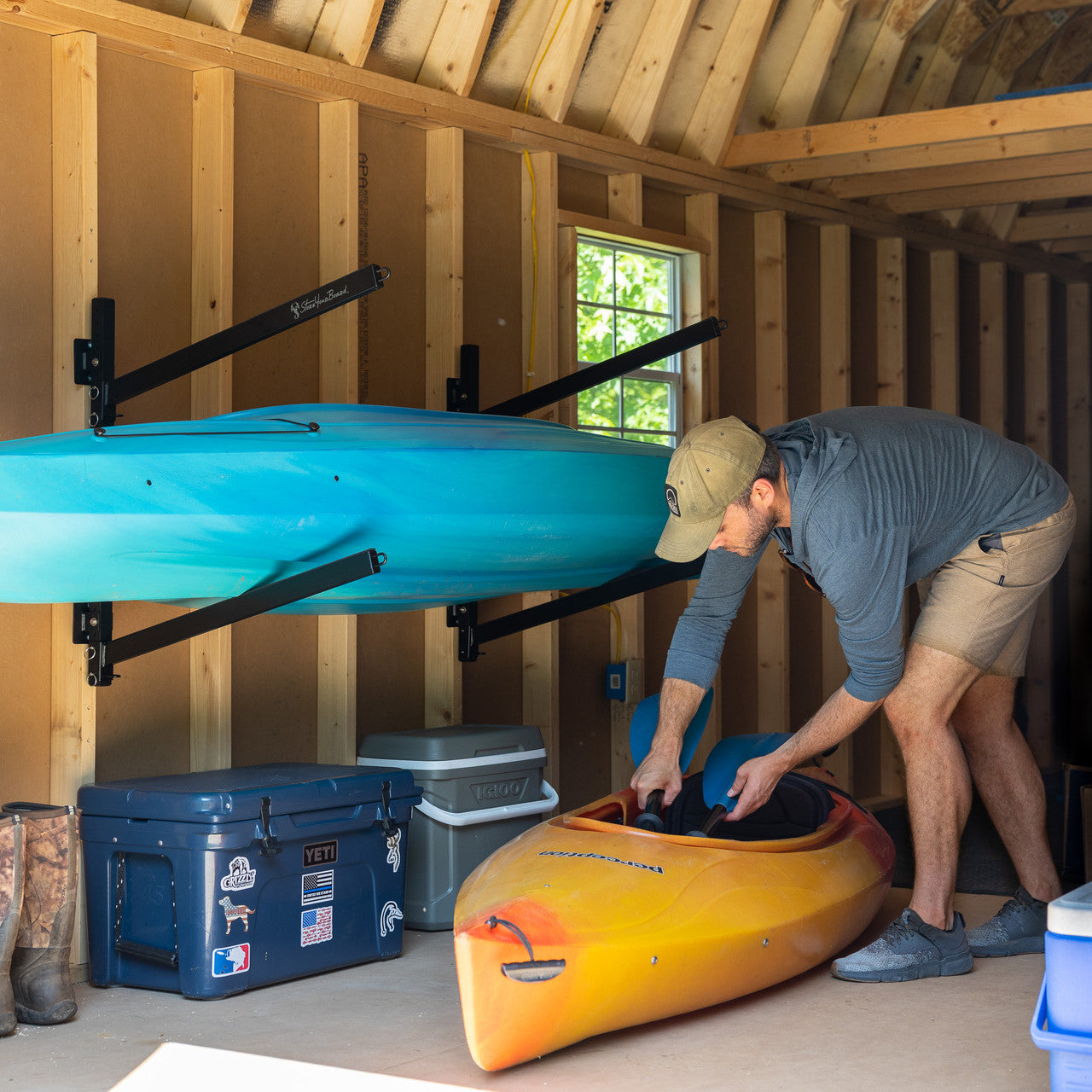 Champlain Kayak Storage | Indoor Adjustable Rack | 2 Levels ...