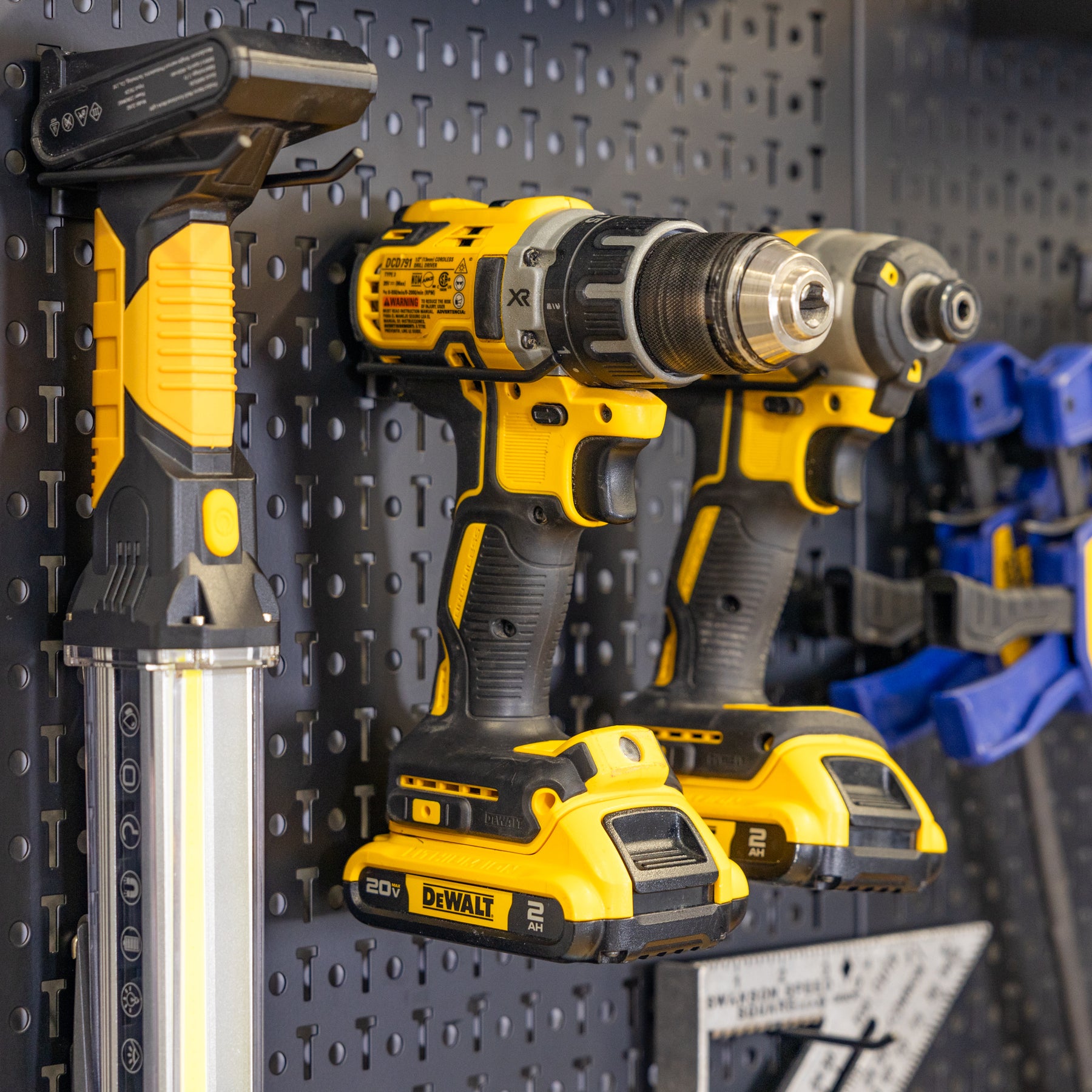 Industrial-Grade Pegboard Tool Storage System with 3 Panels and 14 ...