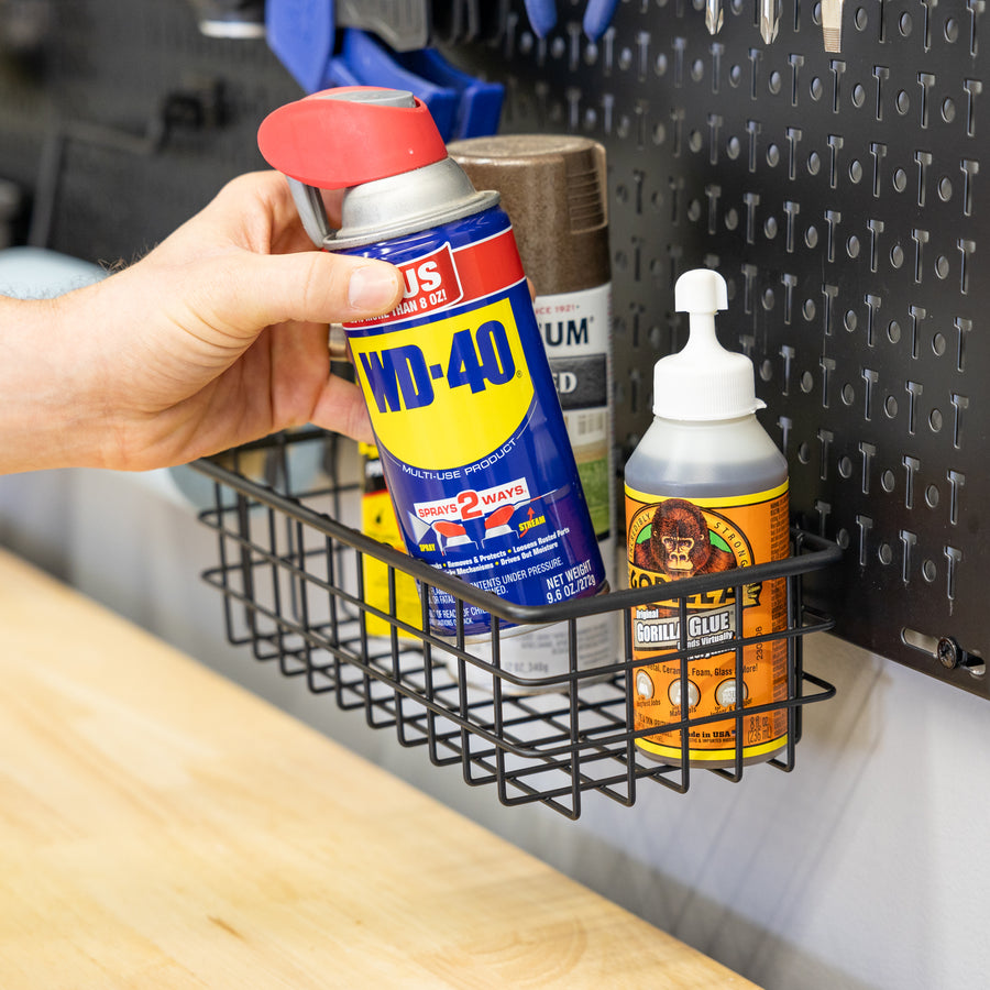 Industrial-Grade Pegboard Tool Storage System with 3 Panels and 14 ...