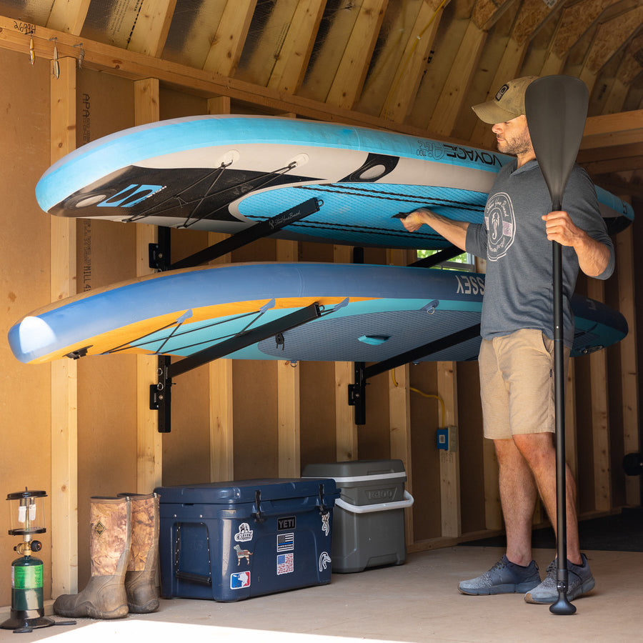 Indoor Paddleboard and Surfboard Storage Rack | 2 Level Adjustable Wal ...