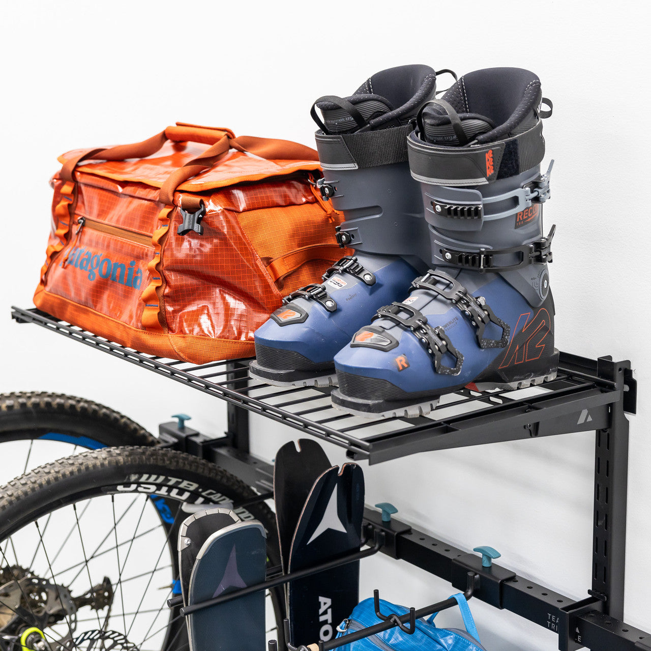 Teal Triangle G-Adventure with Shelf | Garage Organization – StoreYourBoard
