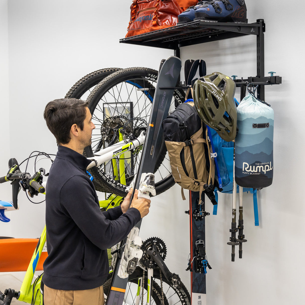 Teal Triangle G-Adventure with Shelf | Garage Organization – StoreYourBoard