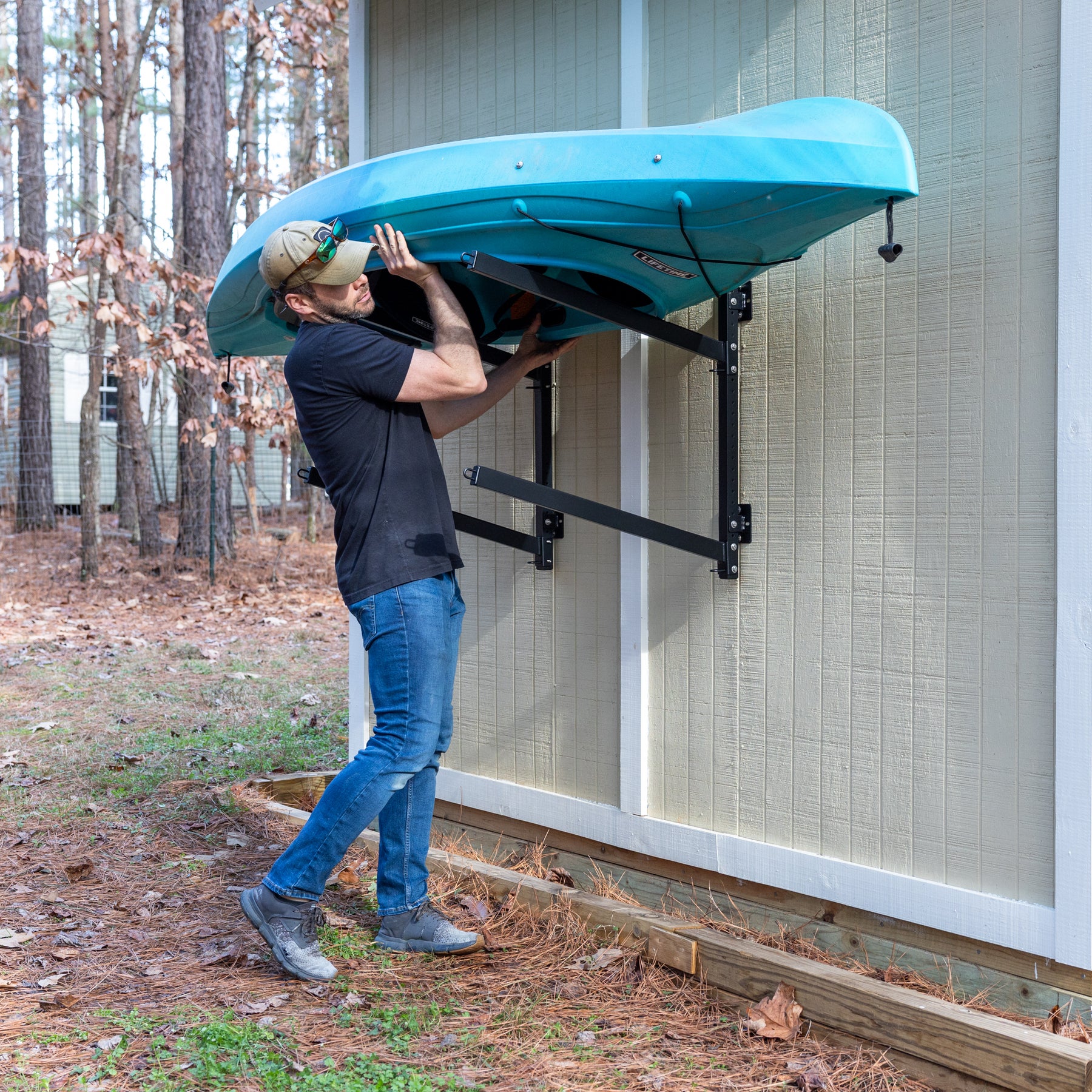 Double Kayak Storage Rack: Weather-Resistant, Durable, and Secure ...