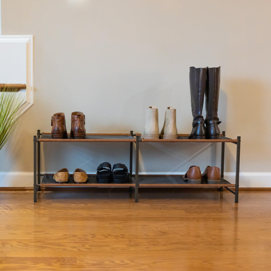 Teal Triangle Aspen Modular Shoe Rack | Double – StoreYourBoard