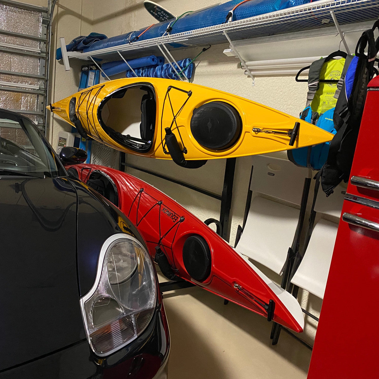 Heavy Duty Metal Kayak Freestanding Storage Rack | Indoor and Outdoor ...