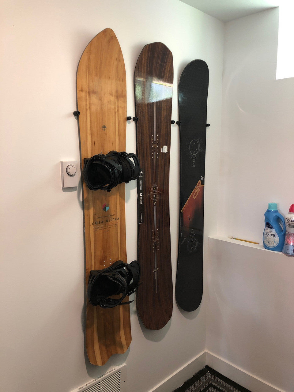 The Cinch Snowboard Display | Floating Rack | 2 Boards – StoreYourBoard