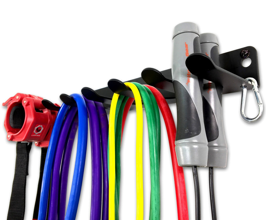 Gym Equipment Organizer for Bands, Jump Ropes, Foam Roller – StoreYourBoard