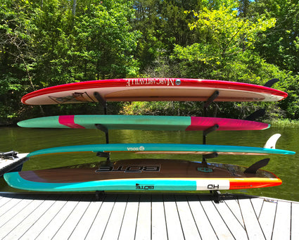 Paddleboard Dock Storage Rack | Holds 4 SUPs | Over The Water ...