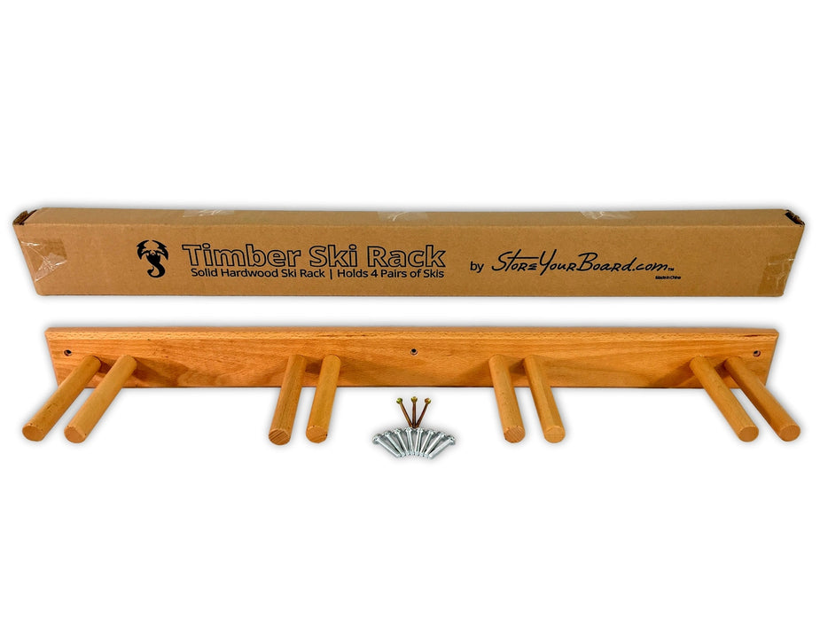 Snowbird Ski Storage Wood Rack | Holds 4 Pairs of Skis – StoreYourBoard