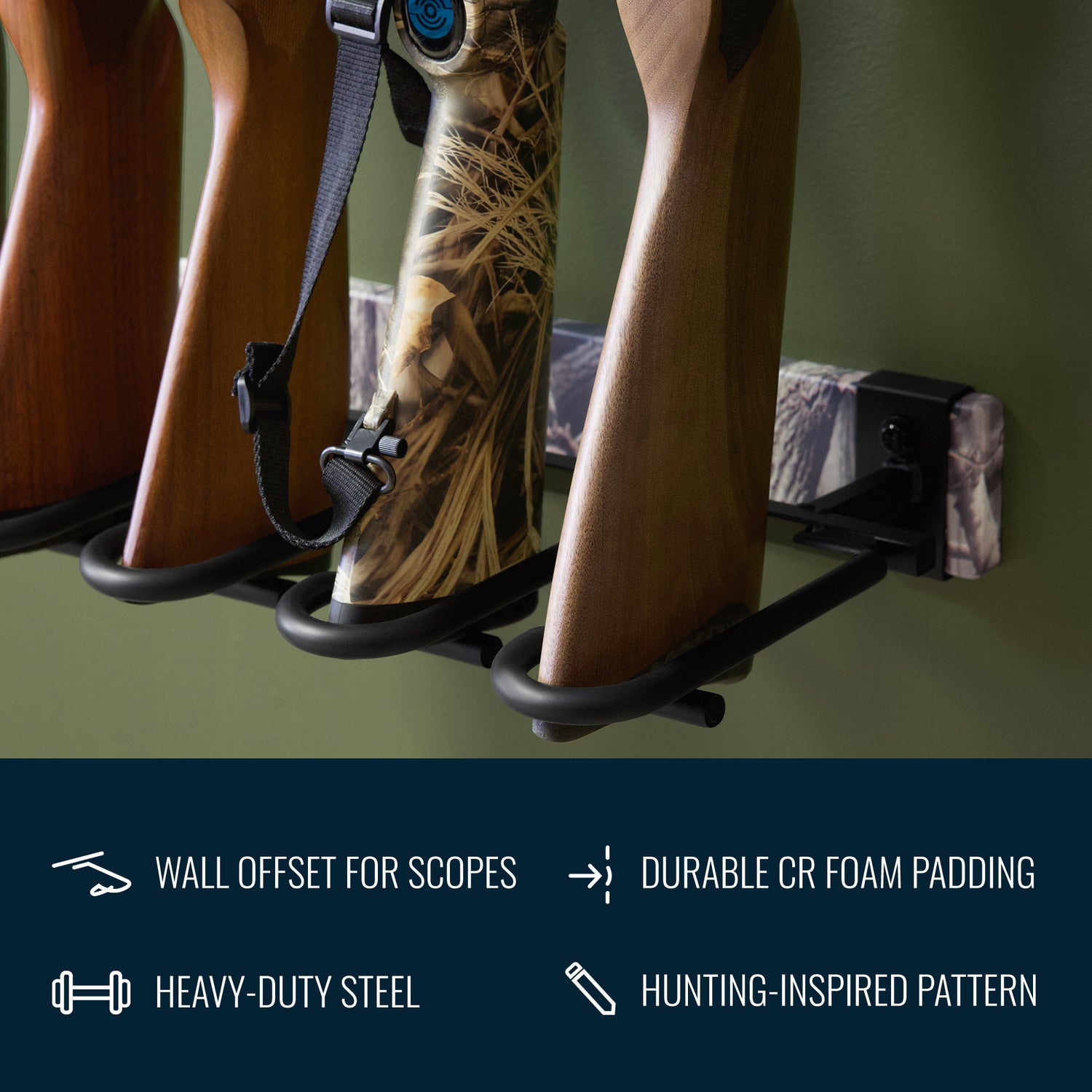 Wall Mount Gun Rack, Peak Season, Firearm Storage, Wood Gun Rack ...