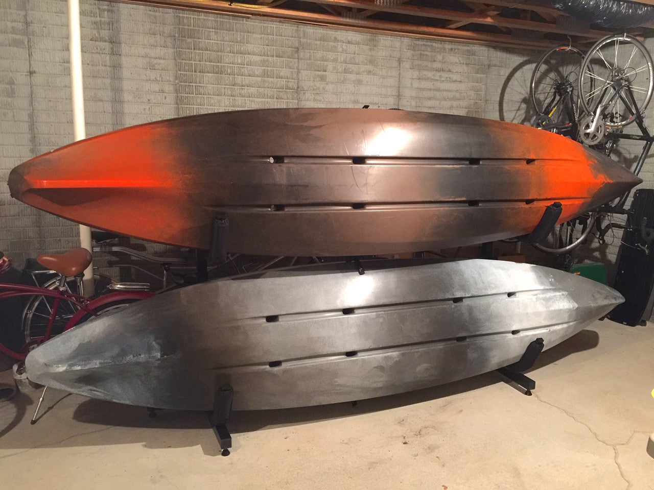 Heavy Duty Metal Kayak Freestanding Storage Rack | Indoor and Outdoor ...