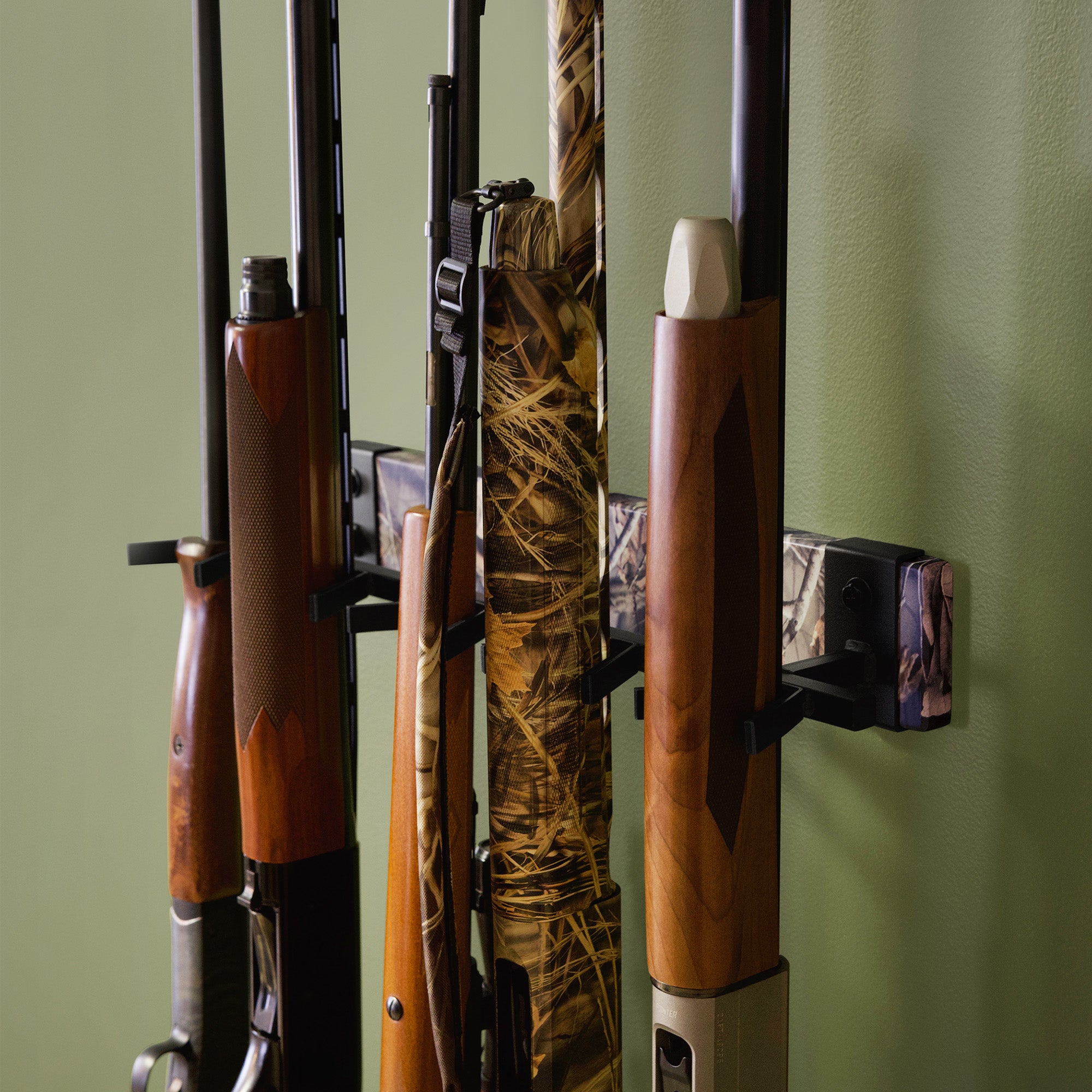 Wall Mount Gun Rack, Peak Season, Firearm Storage, Wood Gun Rack ...