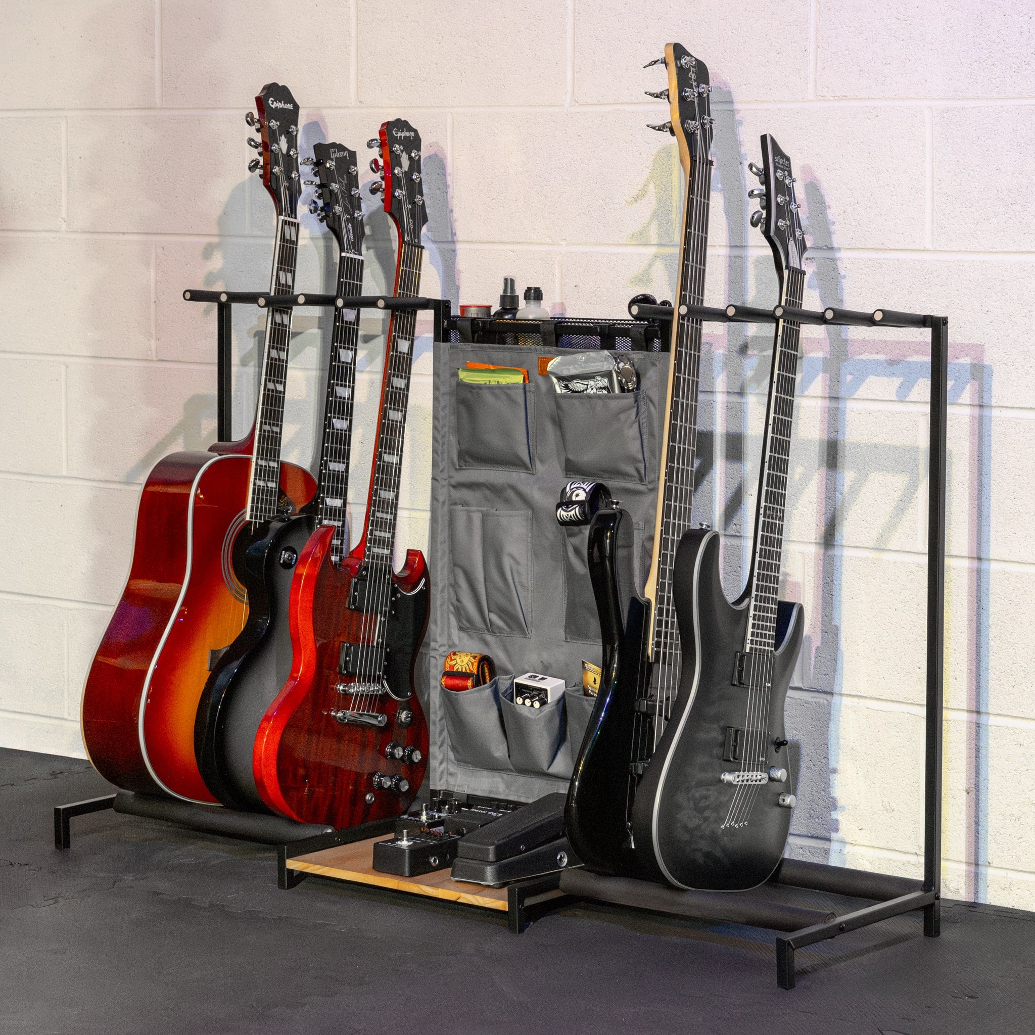 Large Guitar Organizer Rack, Floor Stand Holds 10 Guitars, Equipment ...