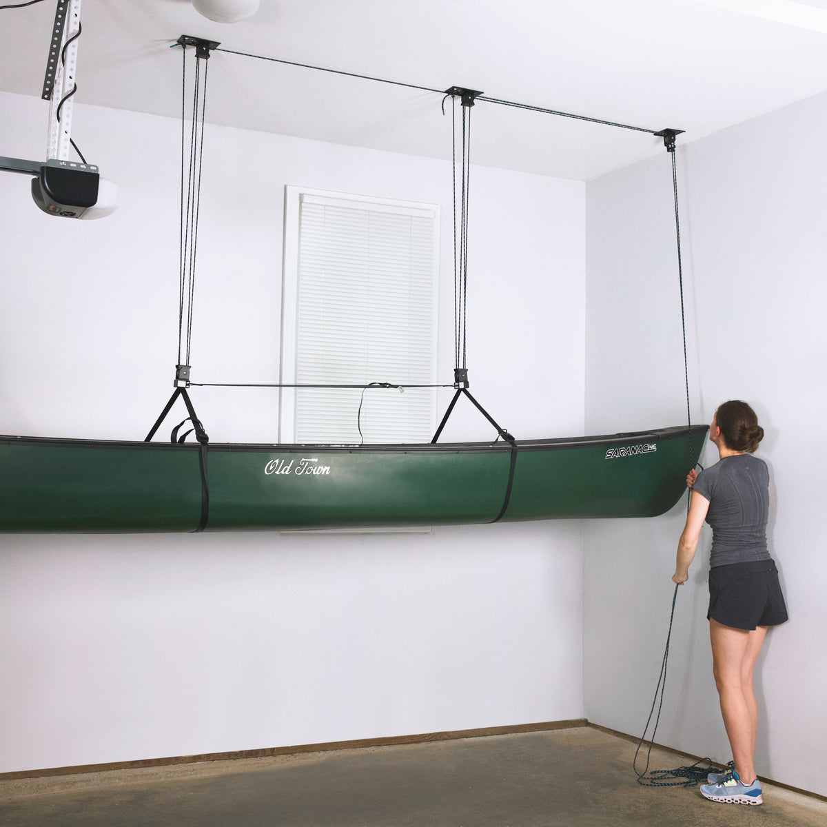 Easy Lift Canoe Hoist, Heavy Duty Garage Pulley System, Ceiling ...