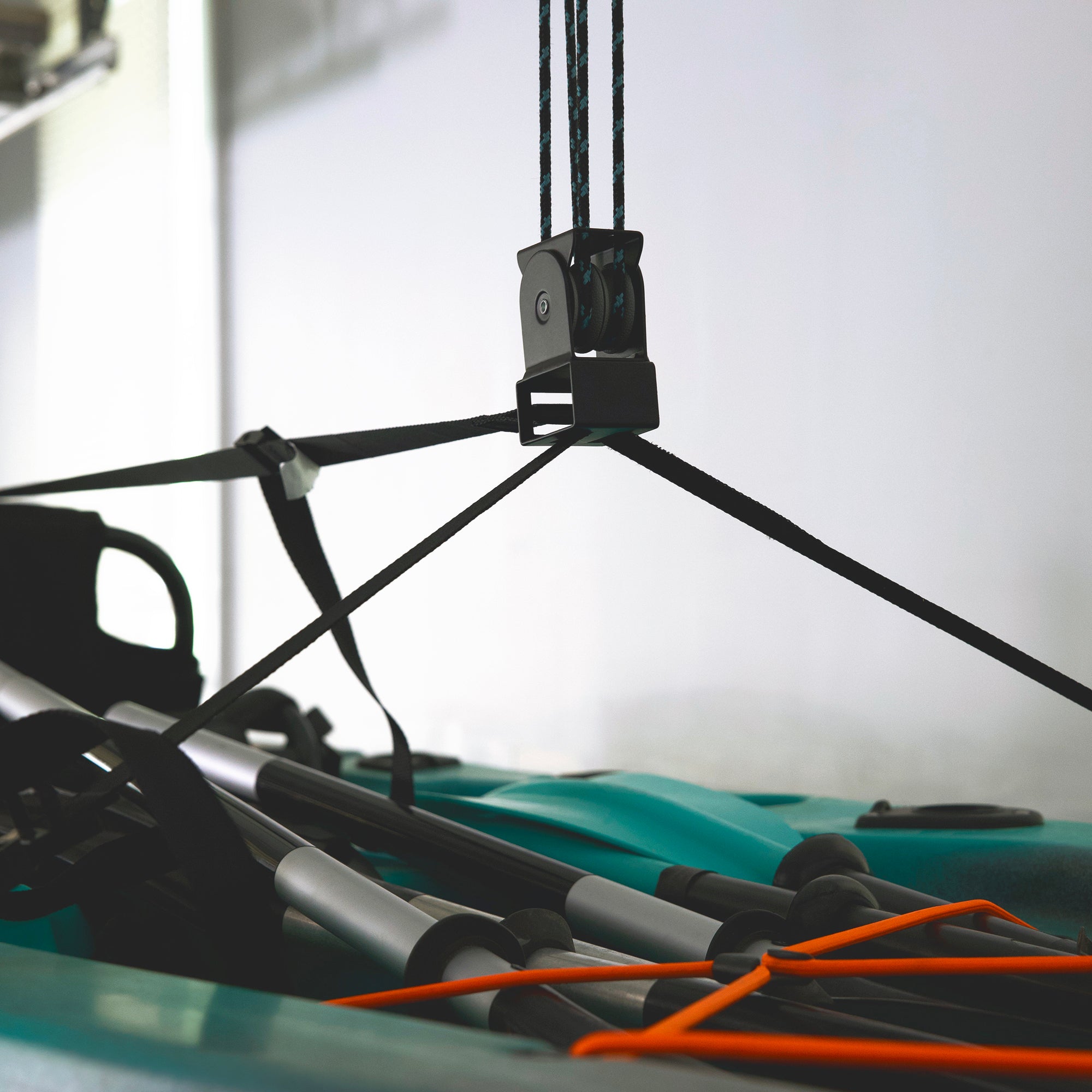 Easy Lift Kayak Hoist, Heavy Duty Garage Pulley System, Ceiling ...