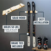Wood Ski Display Rack Wall Mount, Garage Ski Hanger, Storage ...