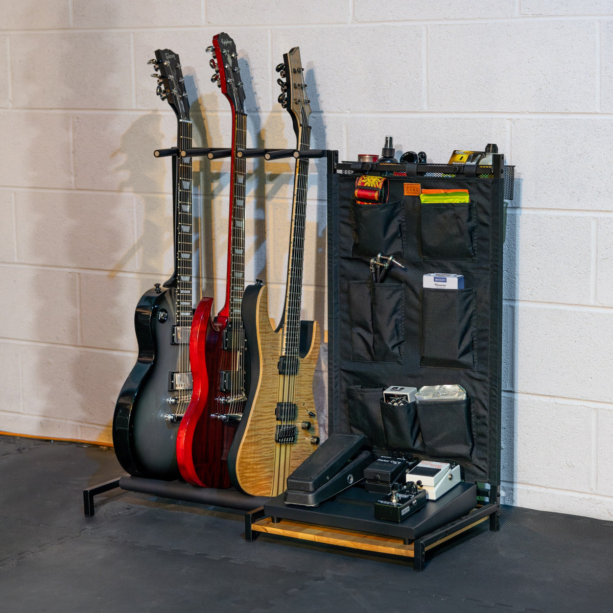 Guitar Storage Stand with Accessories Organizer, Freestanding Portable ...