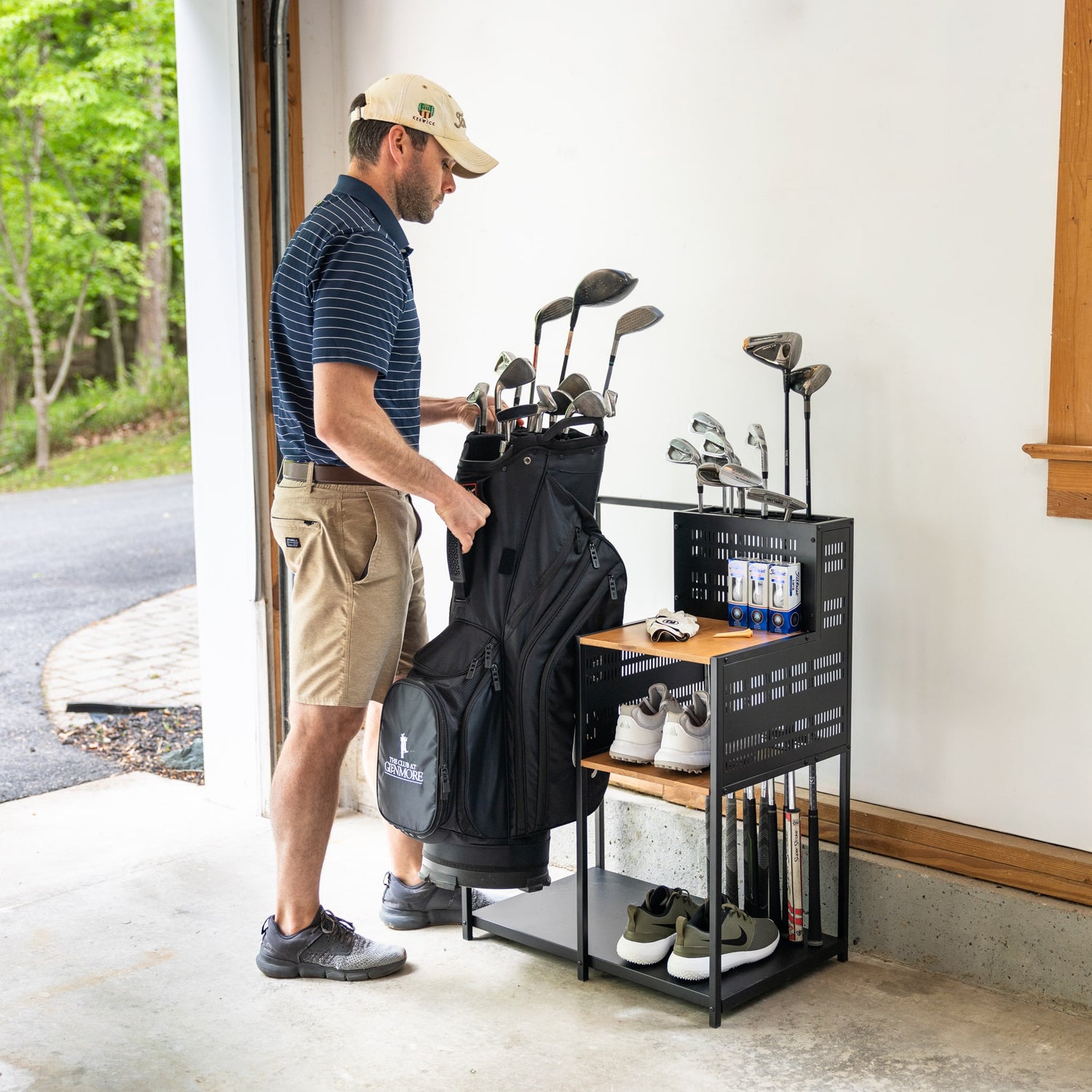 Garage Golf Club Organizer, Golf Gifts for Men, Golf Storage Organizer ...