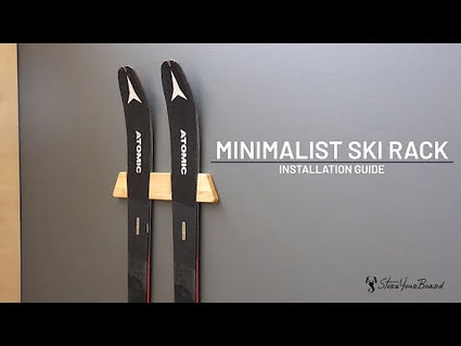 Wood Ski Display Rack Wall Mount, Garage Ski Hanger, Storage ...