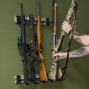 Wall Mount Gun Rack, Peak Season, Firearm Storage, Wood Gun Rack ...