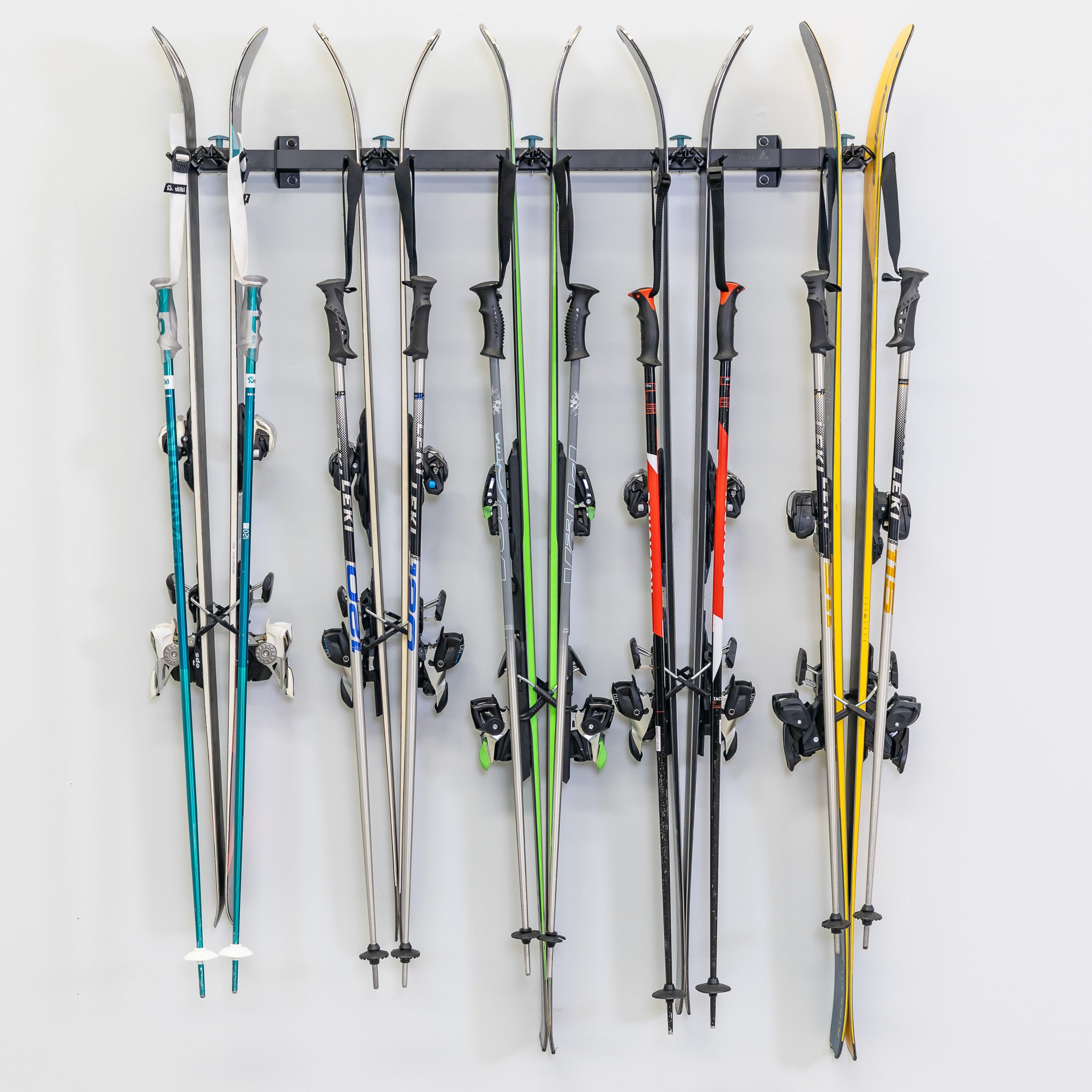 Teal Triangle Premium G-Ski | Holds up to 5 Pairs of Skis – StoreYourBoard