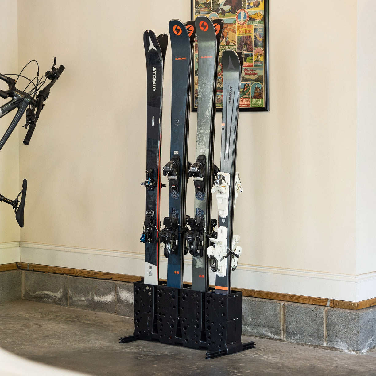 Freestanding Ski Storage Rack: Easy Setup, Holds 4 Skis, Durable ...