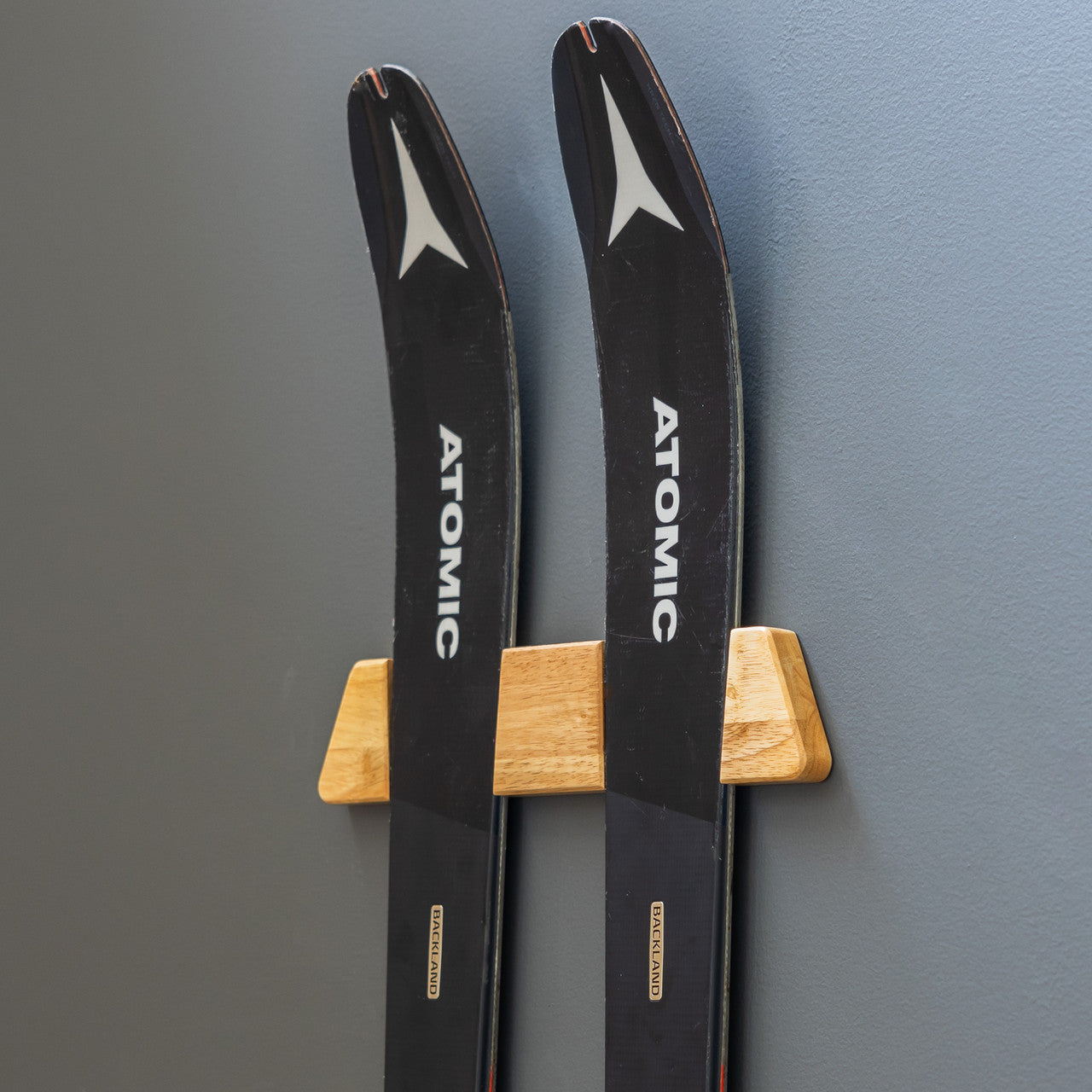 Wood Ski Display Rack Wall Mount, Garage Ski Hanger, Storage ...